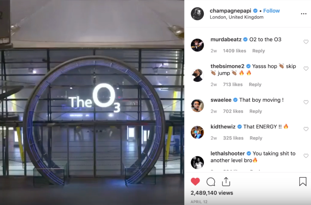 Drake 2019 UK Tour – The Drone Company